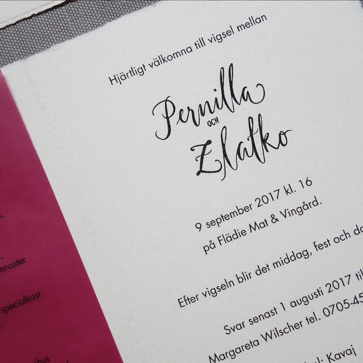 Frida Rundberg Design trycksaker bröllop fest inbjudan vigselprogram - Frida Rundberg Grafisk ...